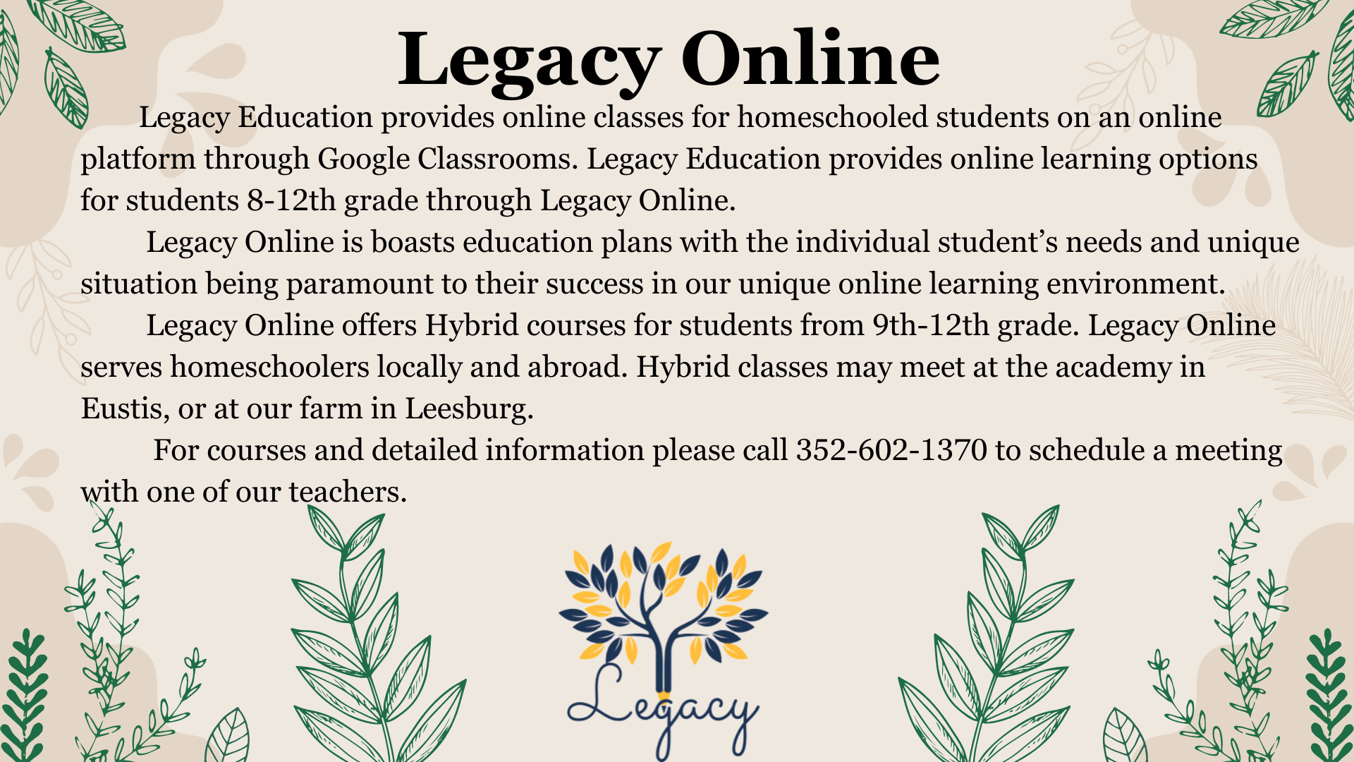 Legacy Online – Legacy Education, Inc.